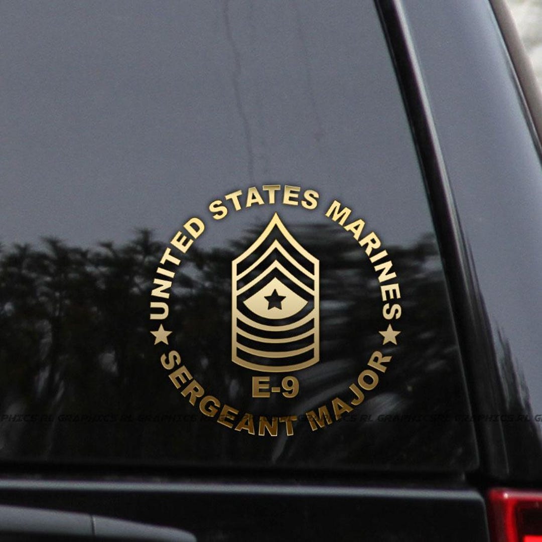 E-9 SERGEANT MAJOR Rank Marines Vinyl Decal Sticker - Etsy