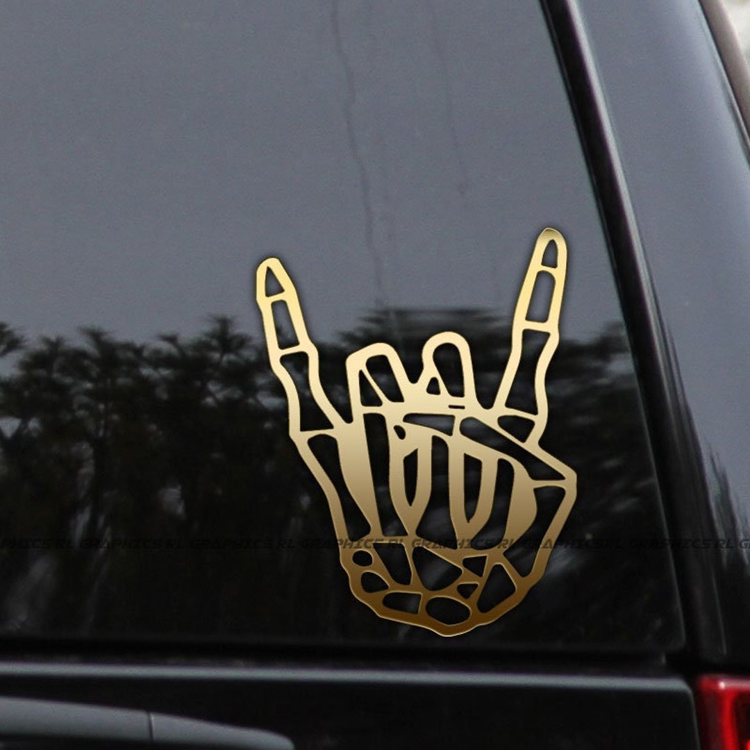 Rock Horns Hand Rocker Decal Sticker - Etsy