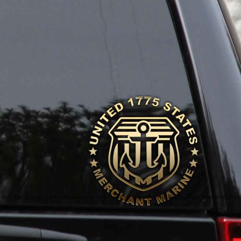 Merchant Marine Decal Sticker Seal Insignia American Vessel Car Window ...