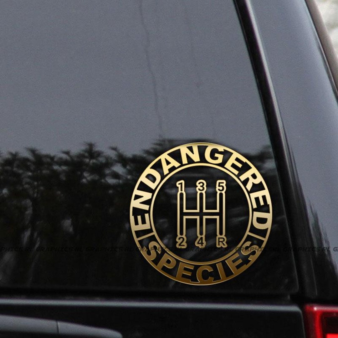 Endangered Species Manual 5 SPEED Transmission Decal Sticker - Etsy