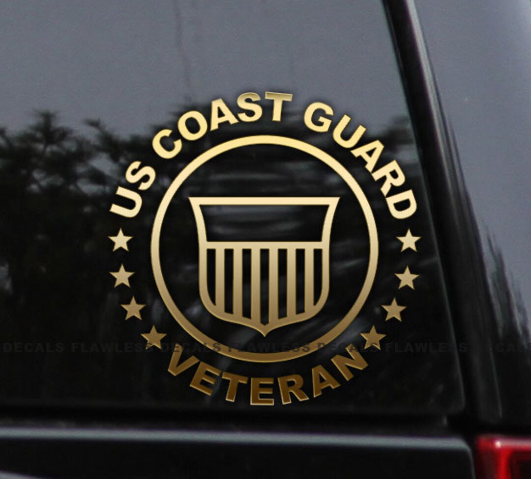 US Coast Guard Veteran Car Truck Window Laptop Decal Sticker - Etsy
