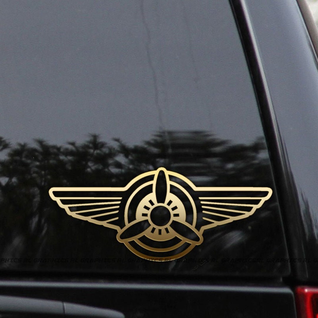 Propeller Pilot Wings Decal Sticker Car Truck Window Laptop - Etsy