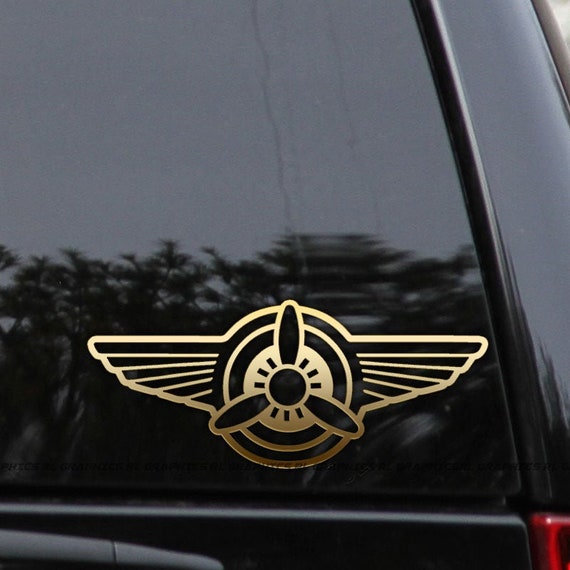 Propeller Pilot Wings Decal Sticker Car Truck Window Laptop - Etsy