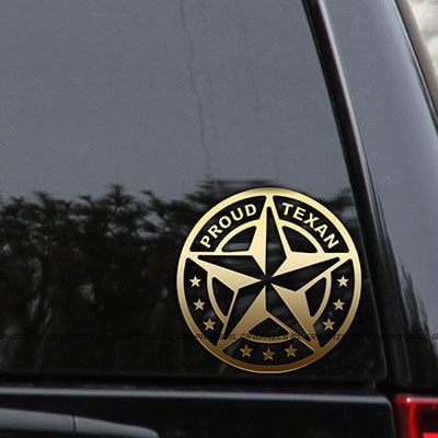 Proud Texan Texas Decal Sticker Lone Star State Ranger Badge | Etsy