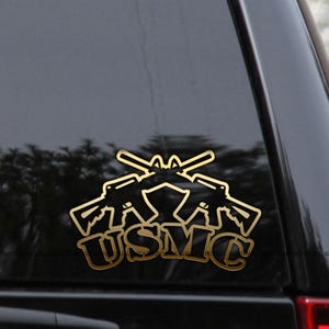 USMC Crossed Rifles Marine Corps Vinyl Decal Sticker - Etsy