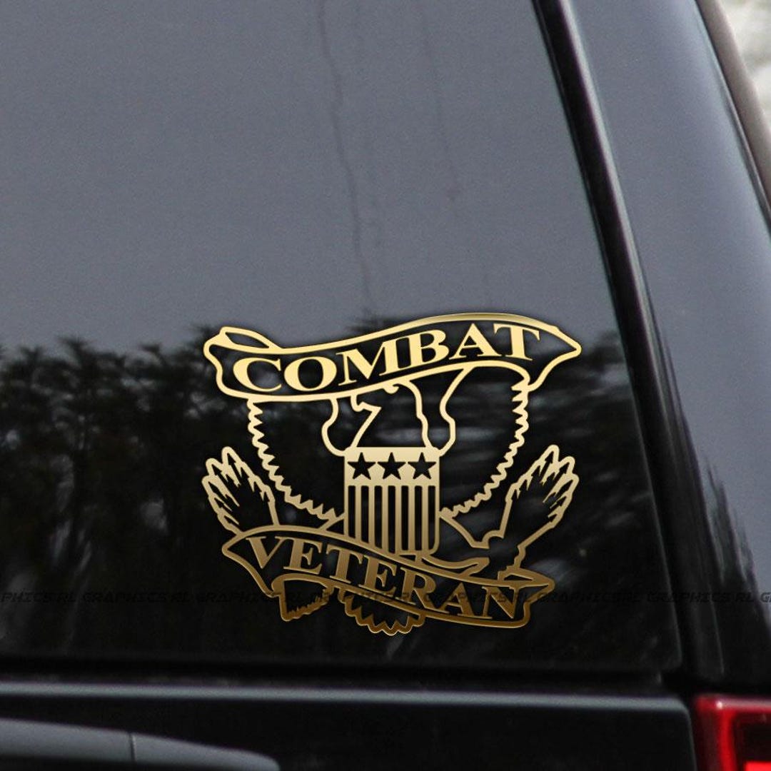 Combat Veteran Eagle Military Vinyl Decal Sticker - Etsy