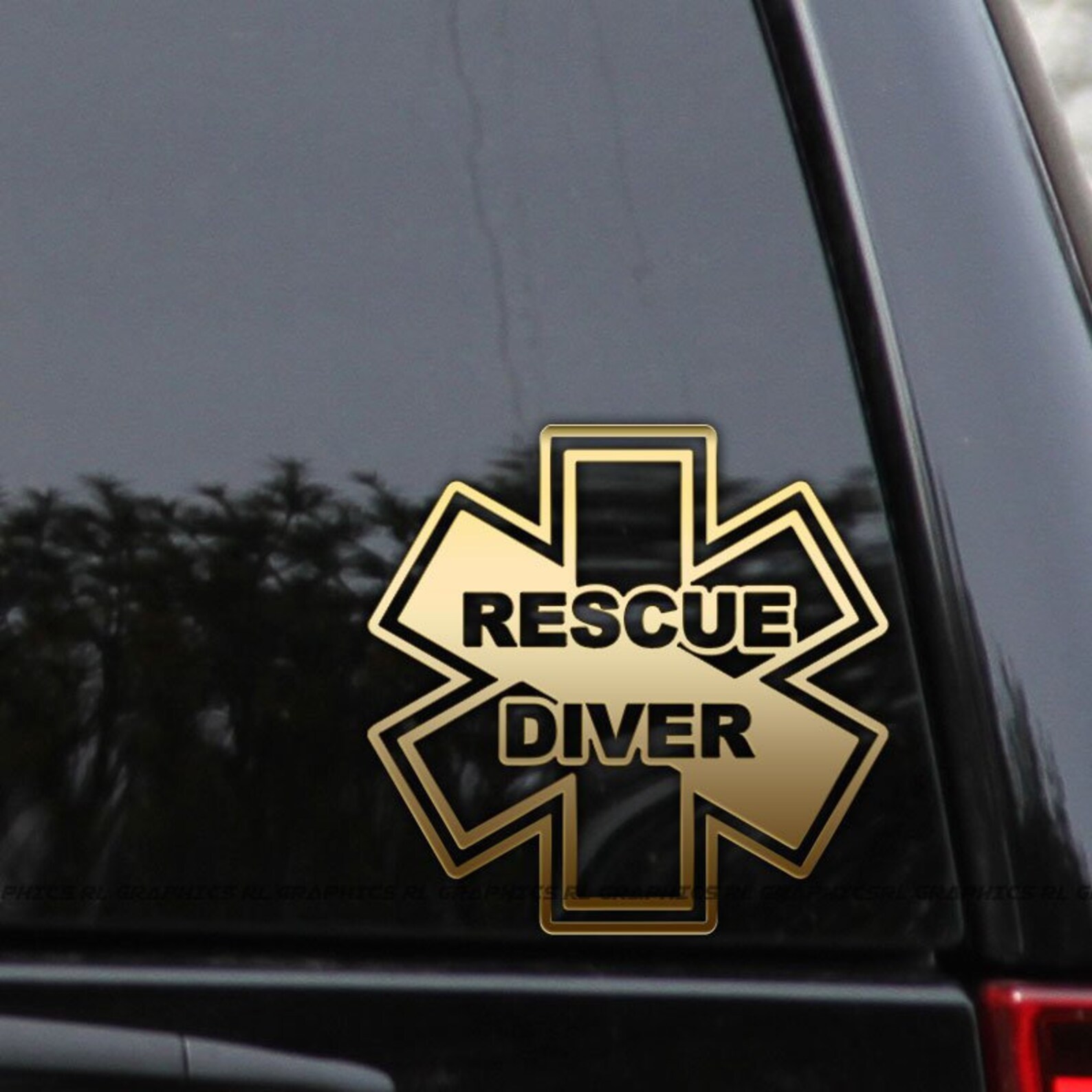 Rescue Diver Decal Sticker Star of Life Diving Dive Scuba | Etsy