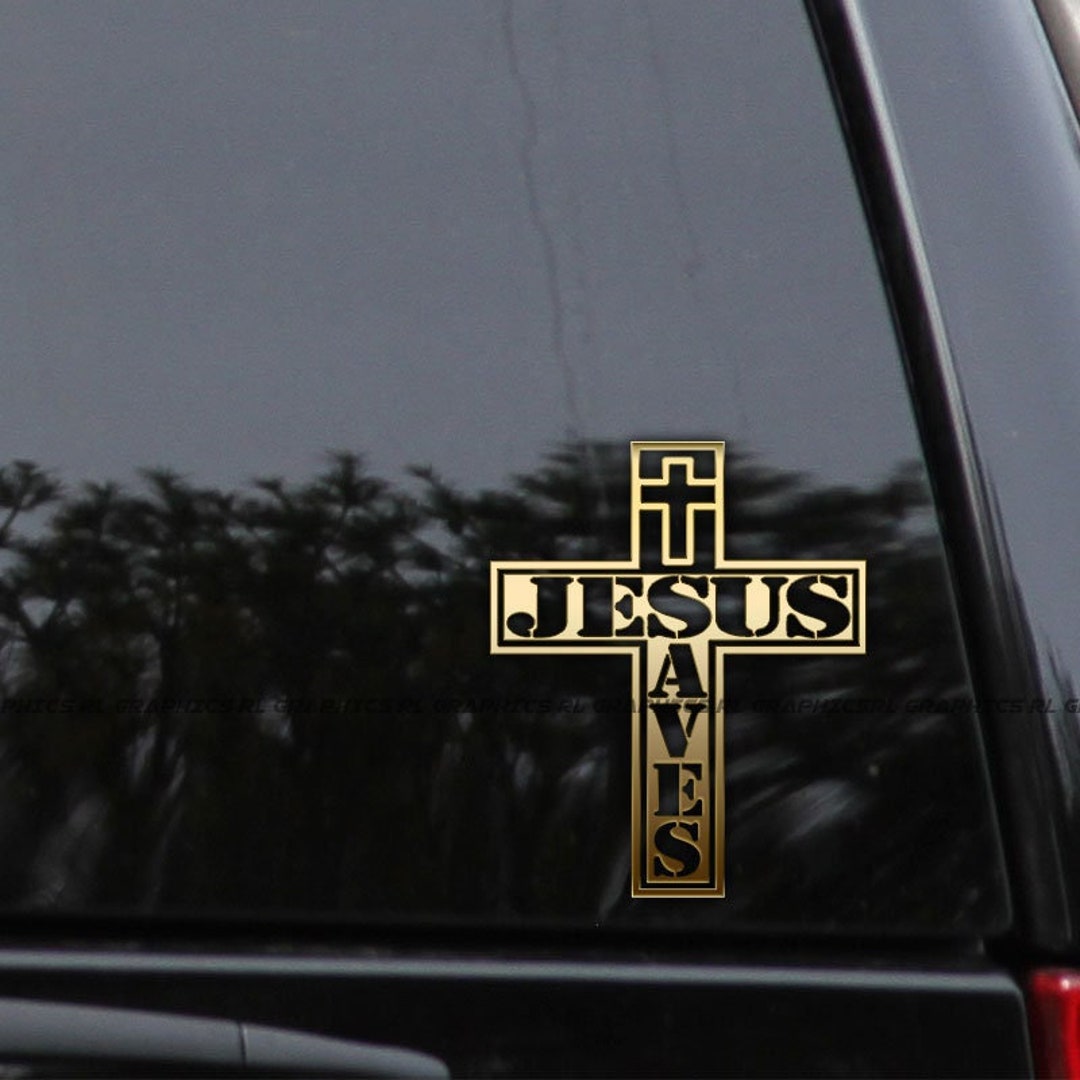 Jesus Saves Decal Sticker 2D God Bible Religious Car Window Laptop - Etsy