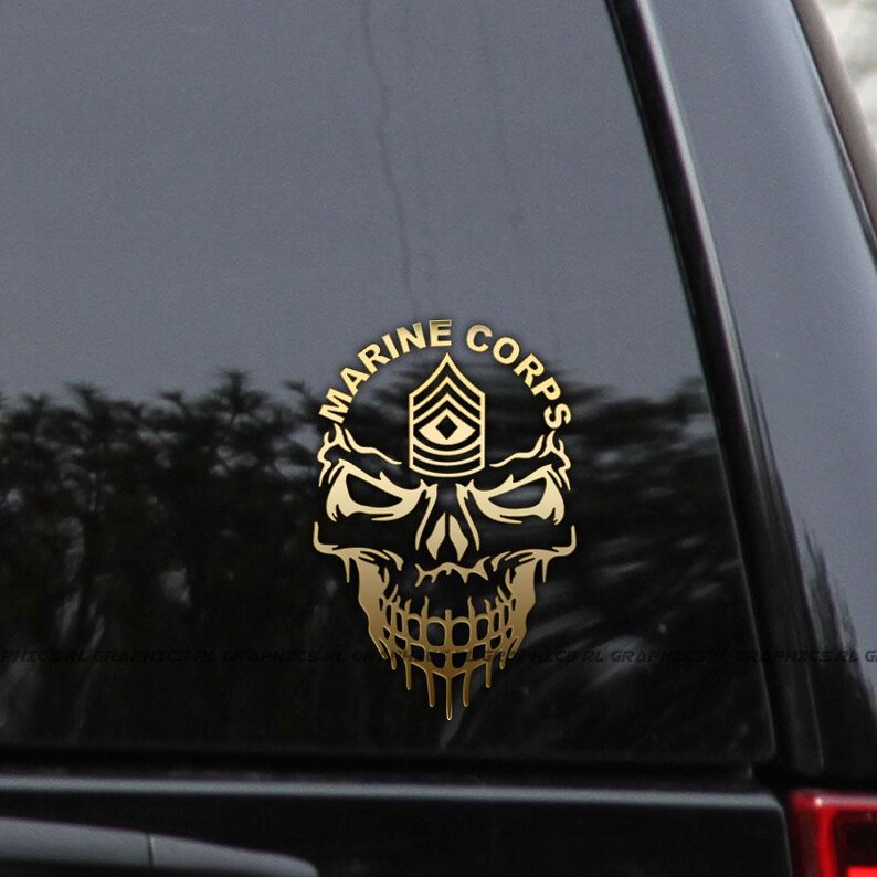 E8 Skull FIRST Sergeant Marines Rank Vinyl Decal Sticker - Etsy