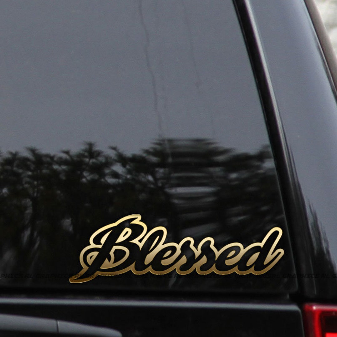 Blessed Decal Sticker Love Jesus Christian God Christ Car Truck Window ...
