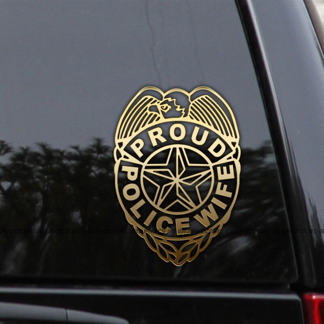 Proud Police Wife Badge Decal Sticker - Etsy