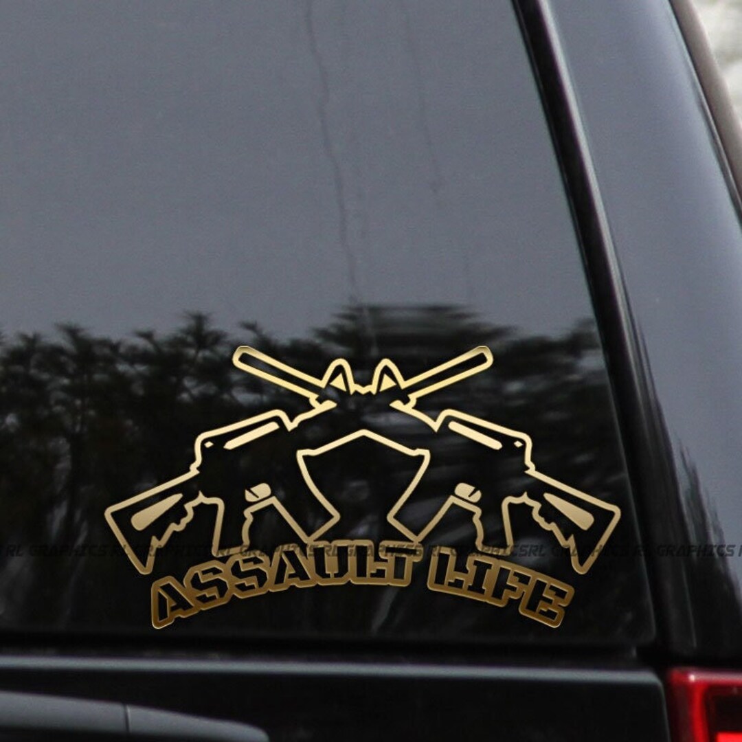 Assault Life AR15 Decal Sticker 2nd Amendment NRA Truck Diesel Window ...