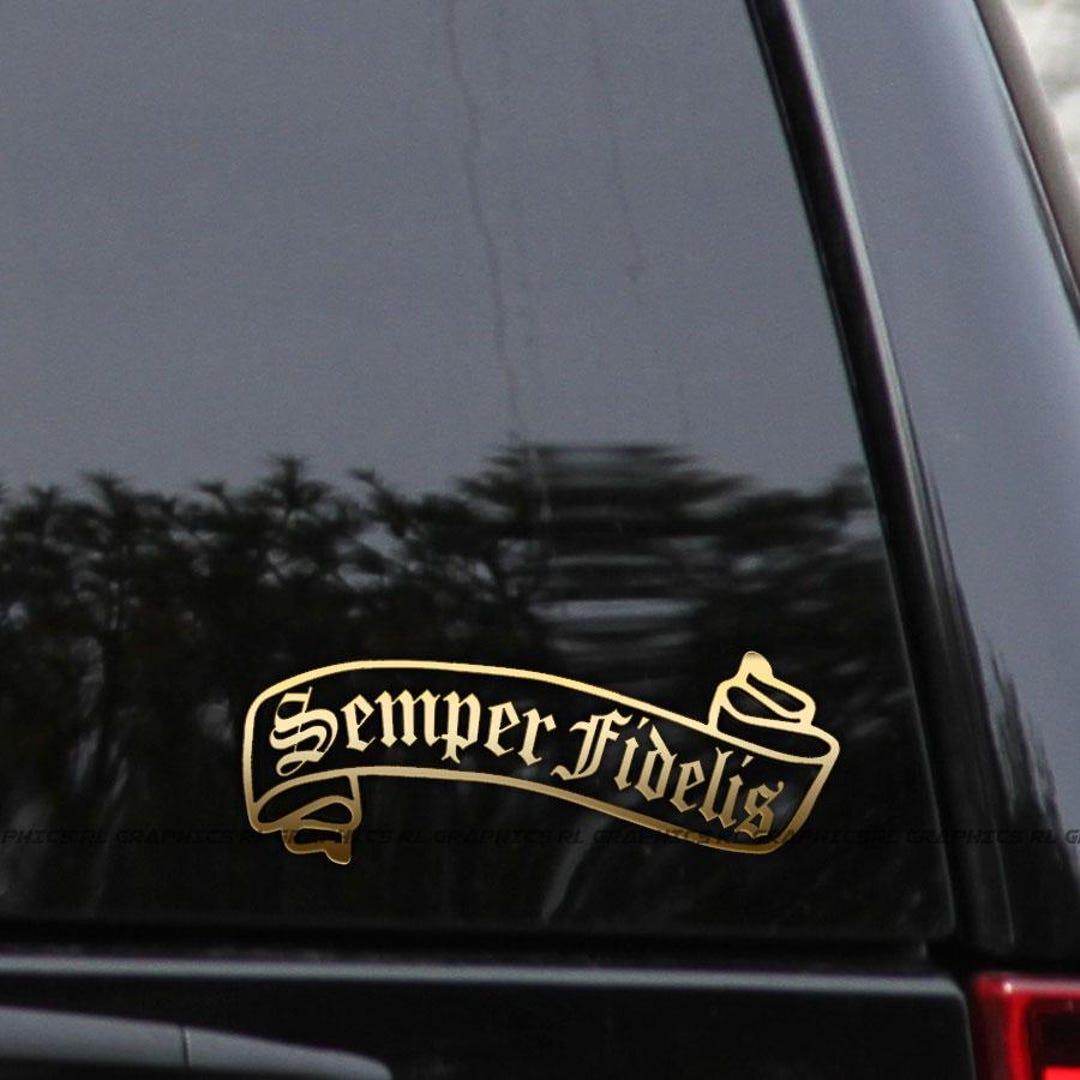 Semper Fidelis US Marines Banner Vinyl Decal Sticker - Etsy