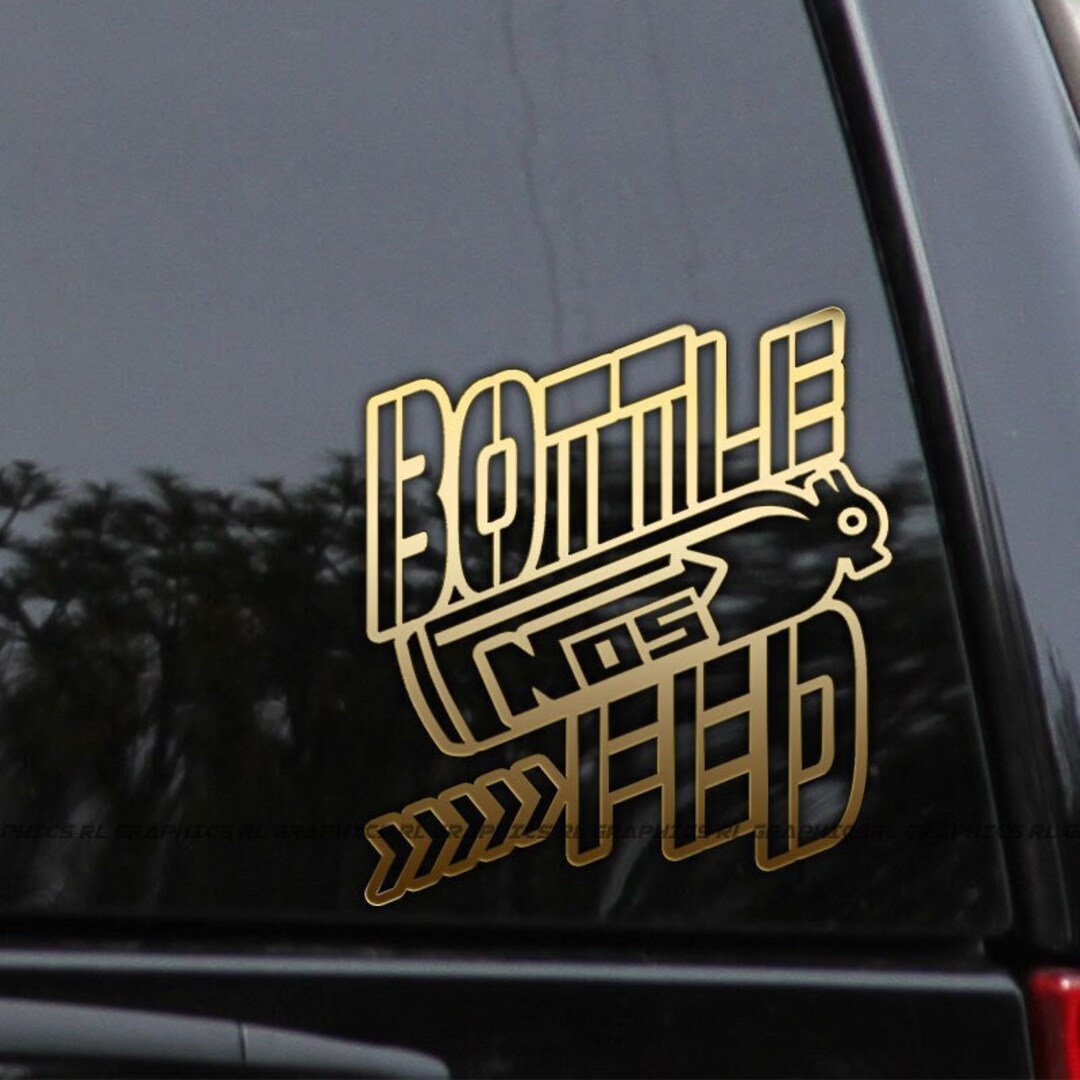 Bottle Fed Nitrous Decal Sticker Car Truck Vinyl Car Truck Window ...