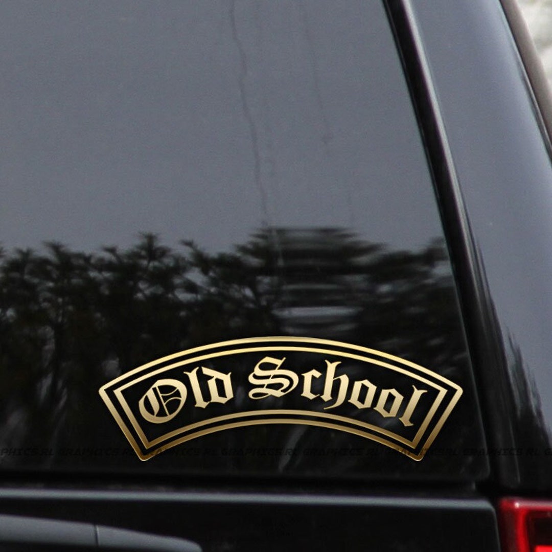 Old School Decal Sticker Biker Rat Hot Rod Lifted Truck Car Window ...