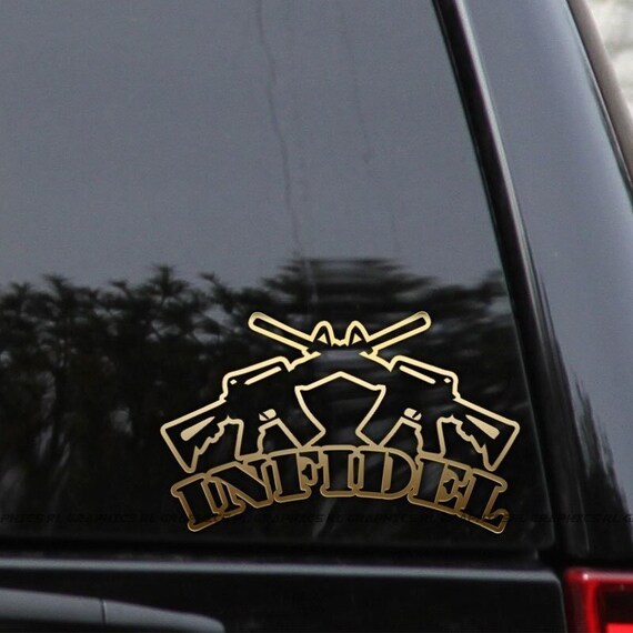 Infidel AR15 Decal Sticker Military Veteran Truck Diesel | Etsy