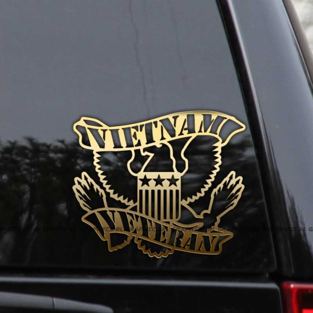 Vietnam Veteran Military Decal Sticker Military Army Navy Marines Car ...