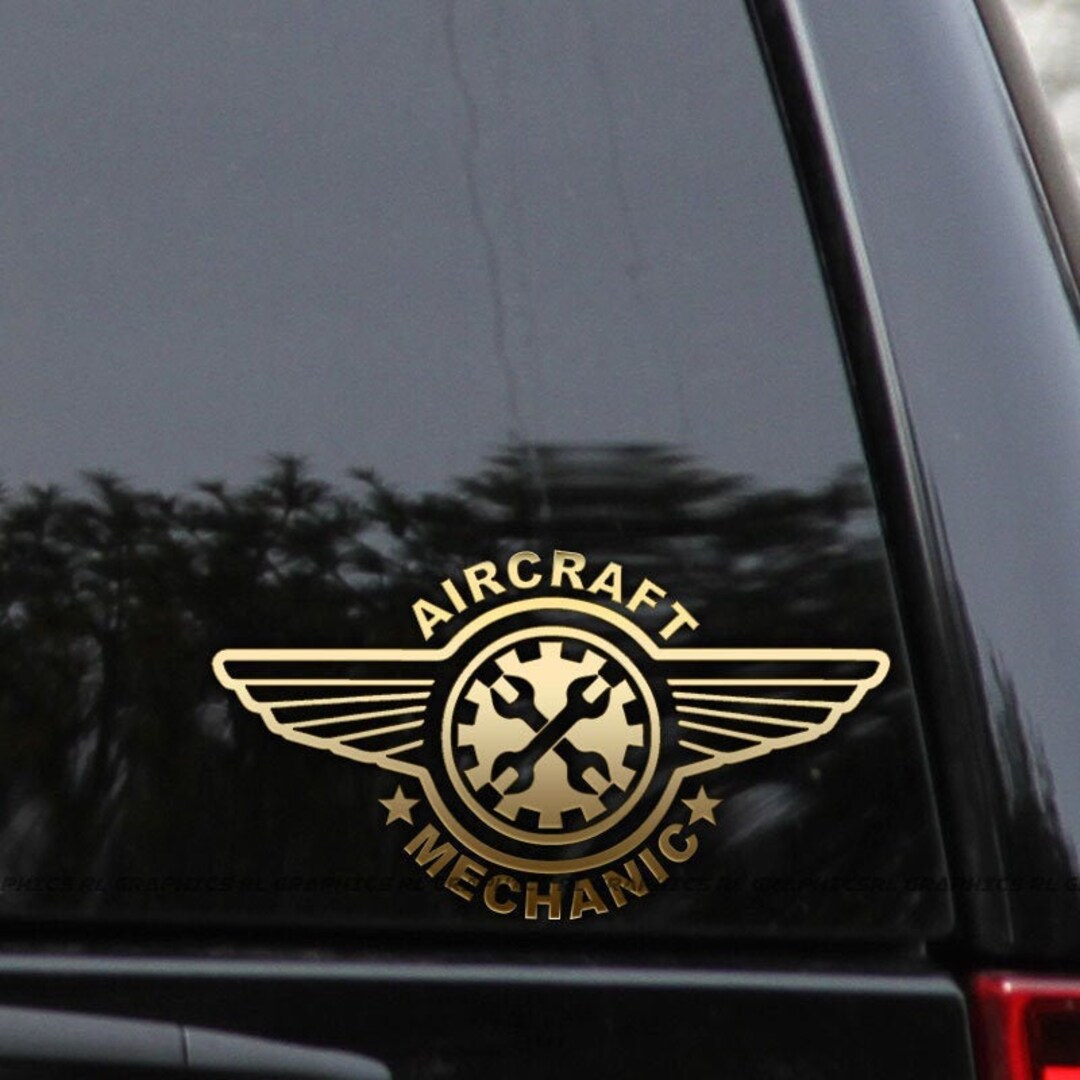 Aircraft Mechanic Decal Sticker Airplane Airframe Powerplant A&P Car ...