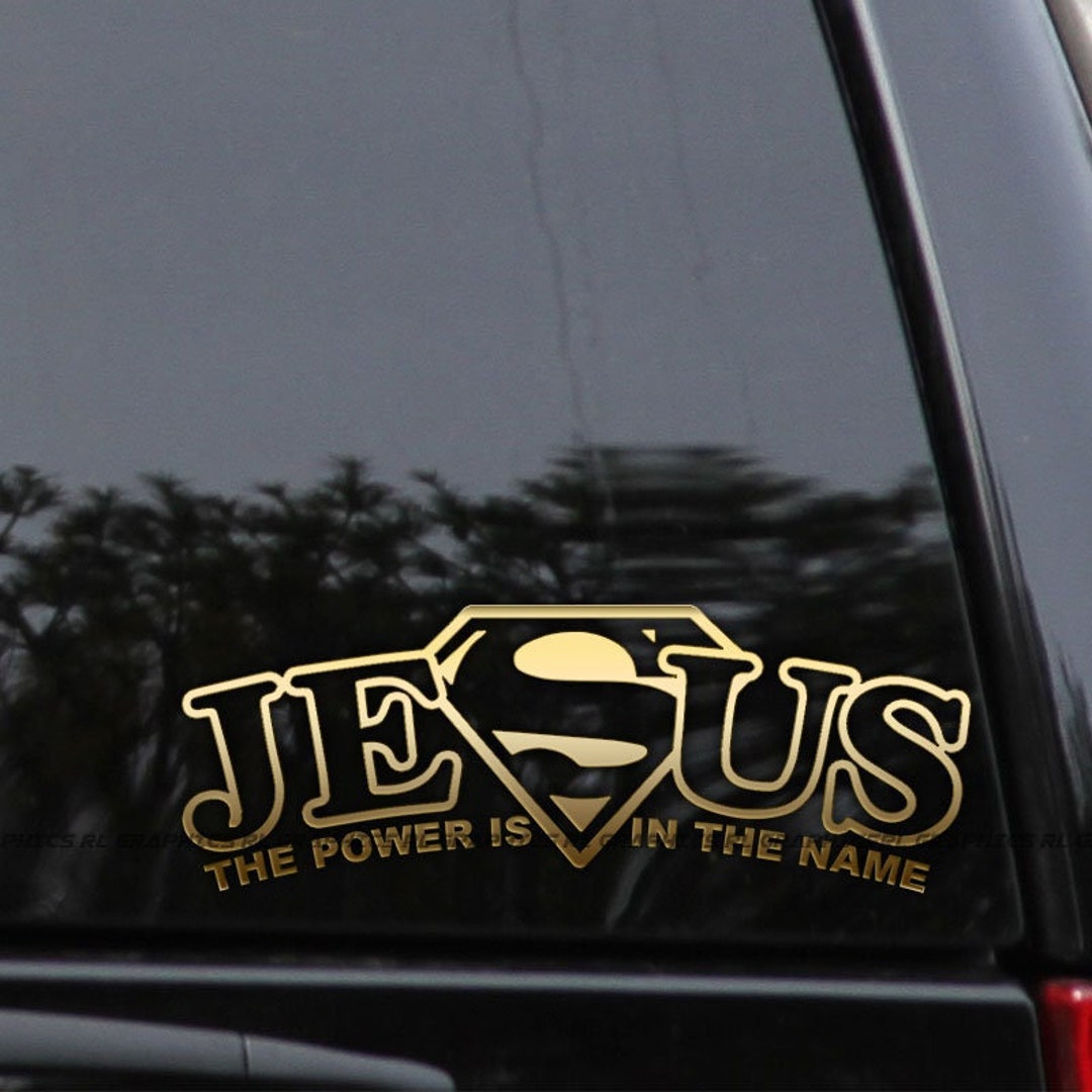 Jesus "the Power is in the Name" Decal Sticker Christian Christ Car ...