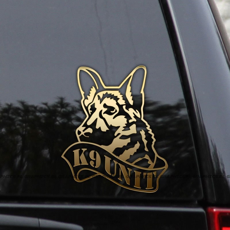 K9 Unit German Shepherd Decal Sticker Caution Police Dog Window Laptop ...