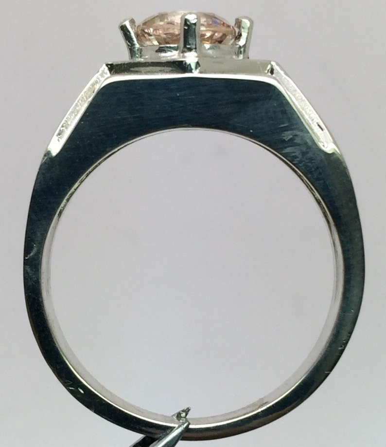 14k Morganite Men's Ring, FREE SIZIN - Etsy