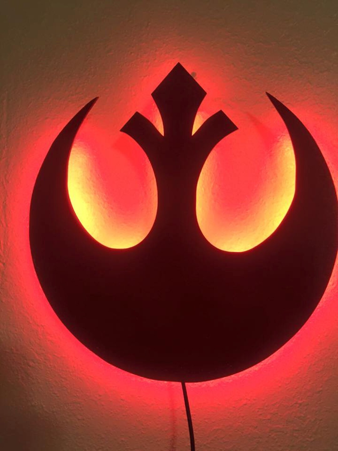 Wooden LED Back Lit Rebel Wall Light - FREE SHIPPING - Etsy