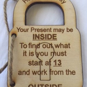 Wooden Lock Shaped Greeting Card & Wooden Decoder - FREE SHIPPING - Etsy