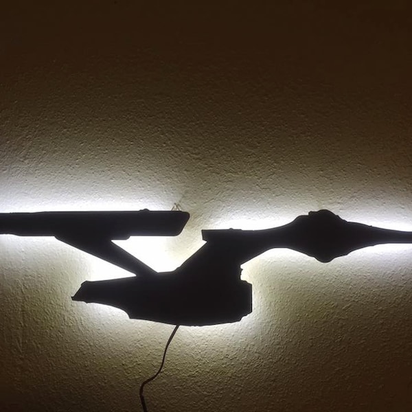 Wooden LED Back Lit Rebel Wall Light FREE SHIPPING - Etsy