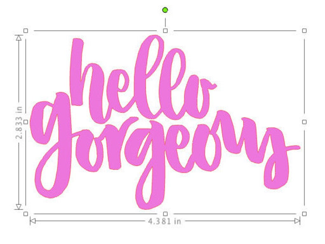 Hello Gorgeous Vinyl Laptop Decal - Etsy