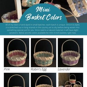Mini Easter Favor Baskets: Hand Dyed Hand Woven Small 4-inch Favor ...