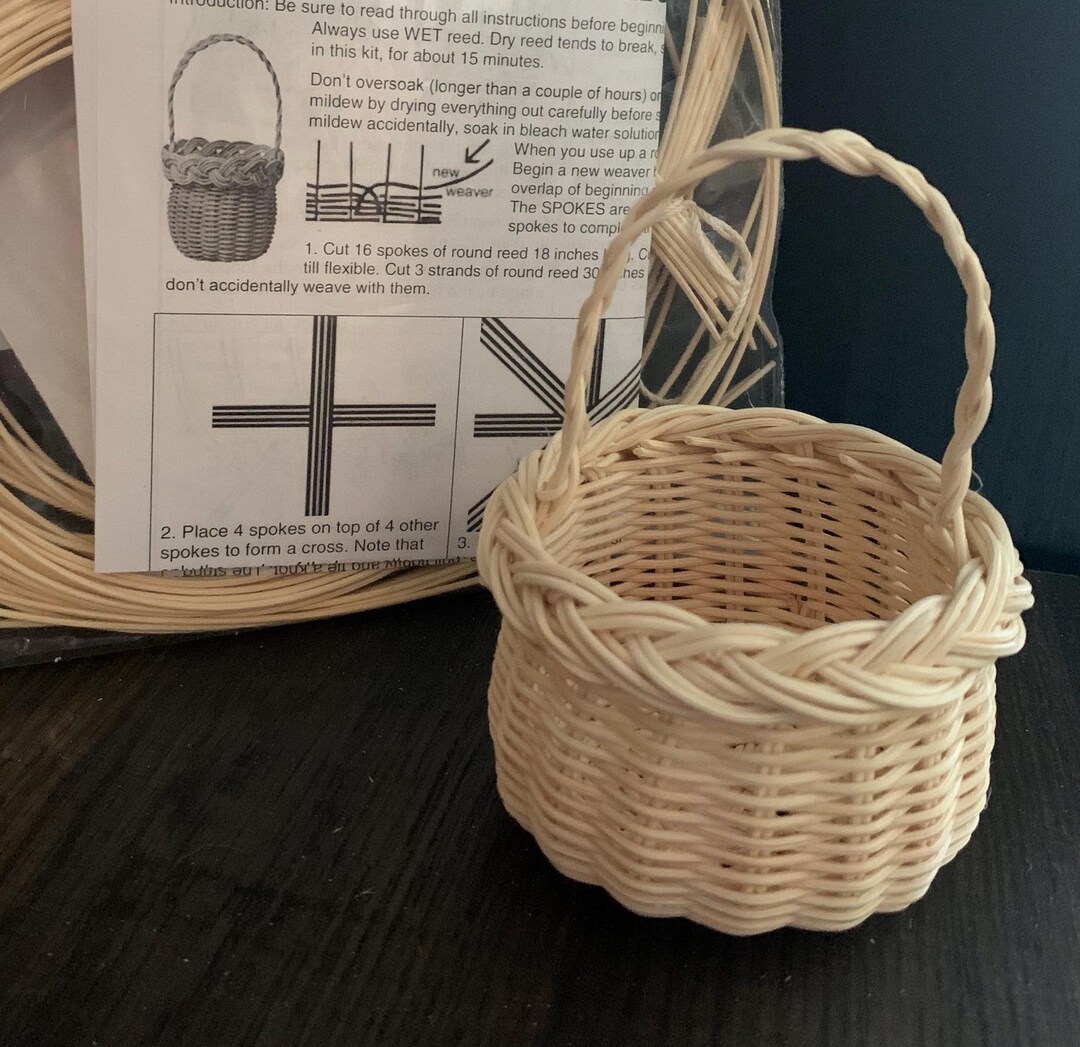 Craft Kit: Mini Natural Reed Wicker Basket Kit Easy Beginner Craft Kit ...