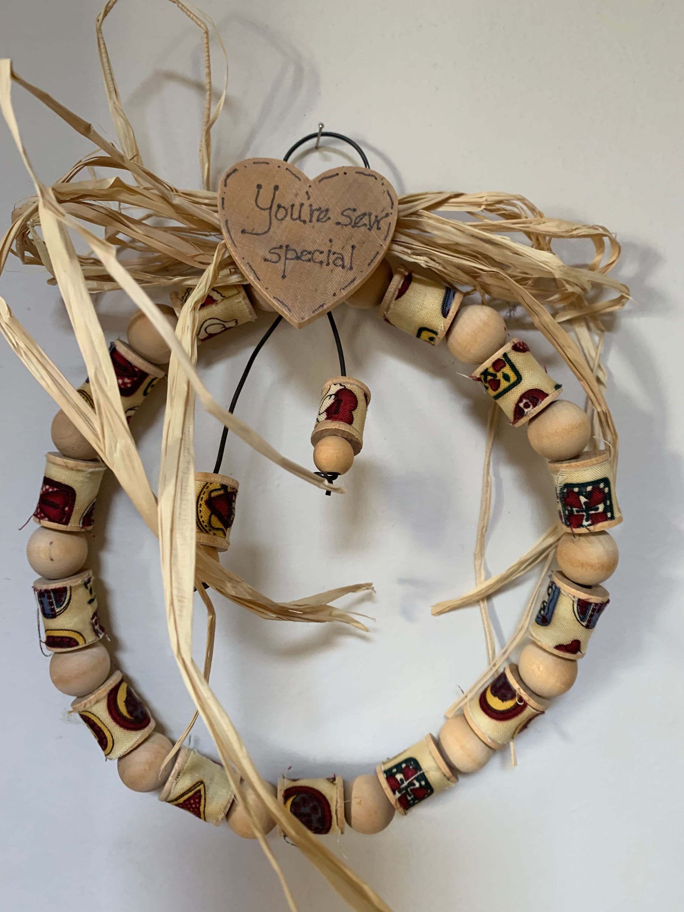 Wooden Spool Wreath 6” - Etsy