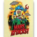 Mars Attacks Retro Vintage Illustration of Martians and Ufo's Shooting ...