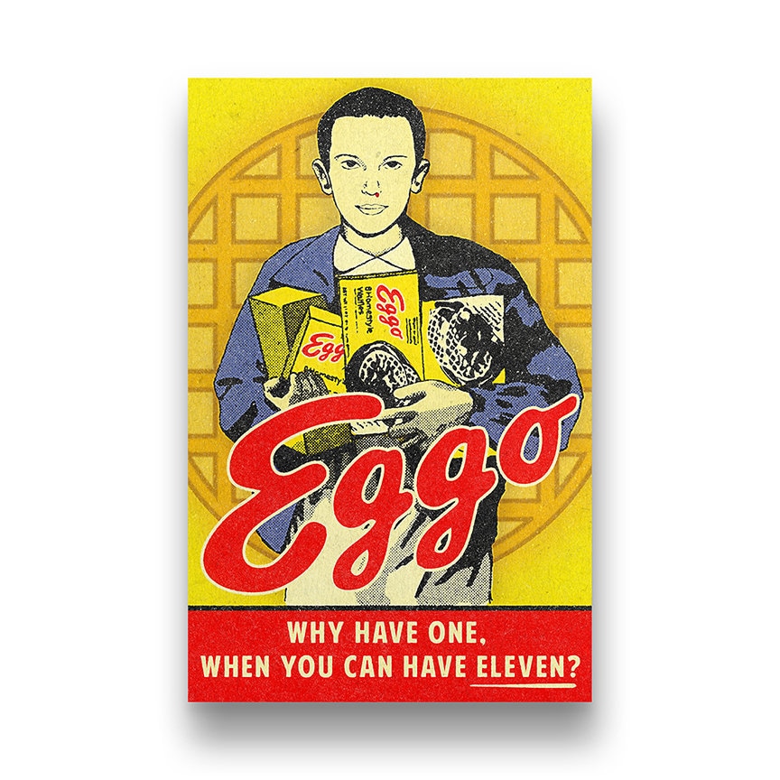 Eggo Eleven is a Vintage Retro Inspired Eggo Ad Based on the Netflix ...