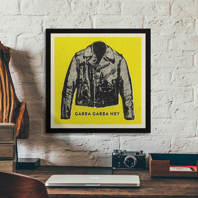 Gabba Gabba Hey is a Retro Vintage Inspired the Ramones Punk Rock Music ...