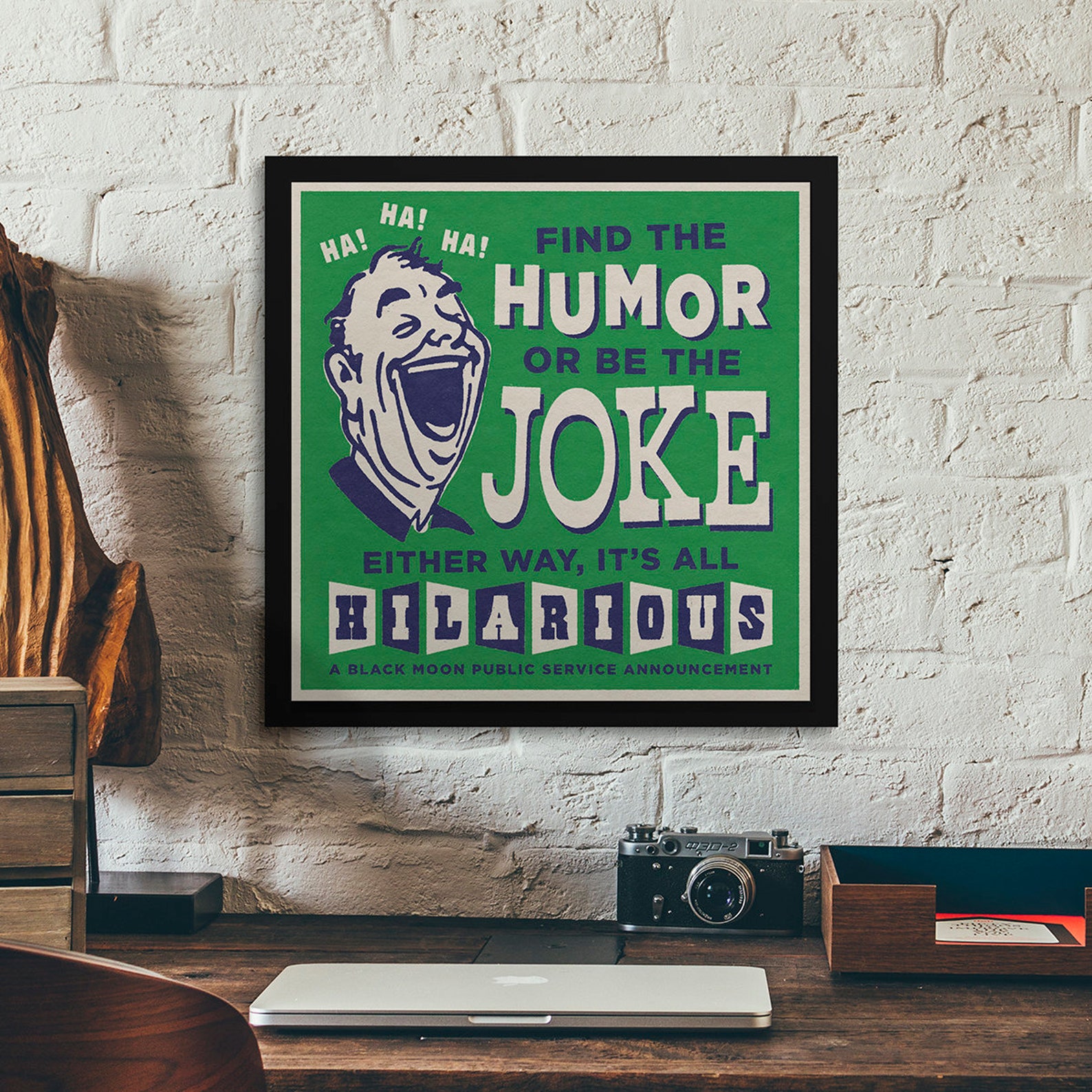 Find the Humor is a Vintage Retro Inspired Inspirational | Etsy
