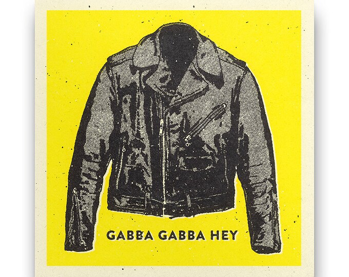 Gabba Gabba Hey is a Retro Vintage Inspired the Ramones Punk Rock Music ...