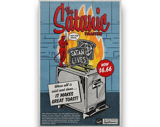 Satanic Toaster is a Vintage Retro Inspired From a Youtube Video From ...