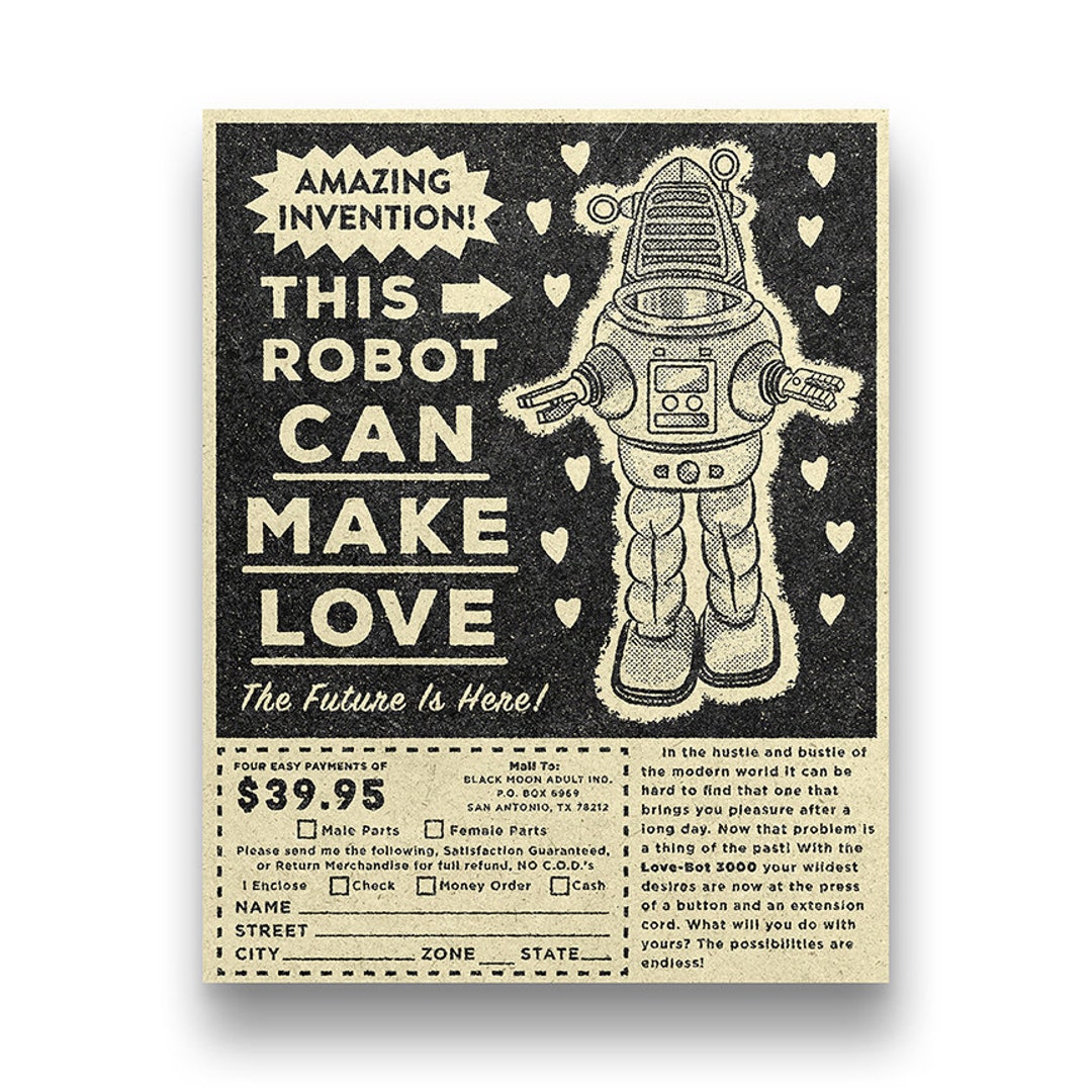 Love Bot 3000 is a Retro Vintage Inspired Comic Book Mail Away Ad of ...