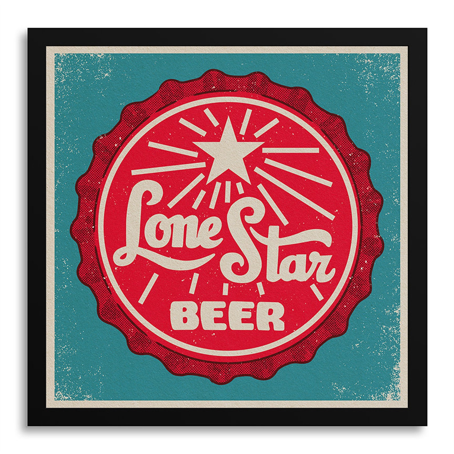 Lone Star Bottle Cap Retro Vintage Texas Beer Bottle Cap Ad - Etsy