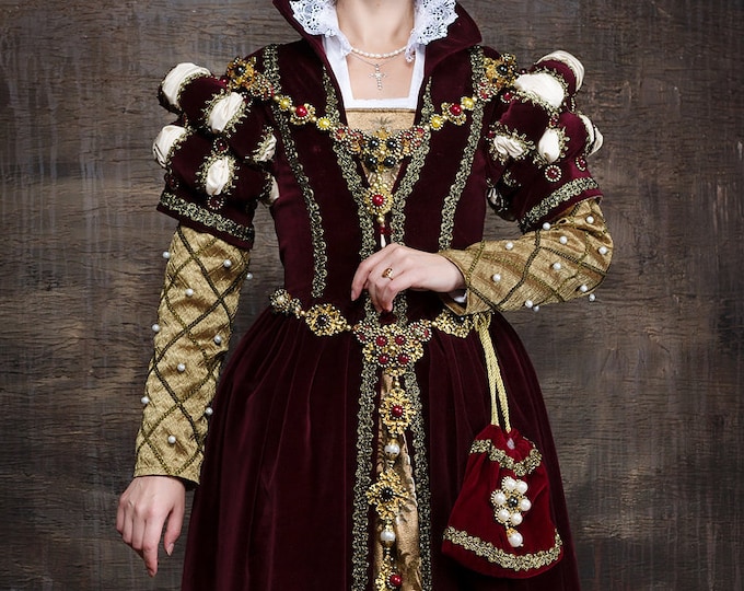 Royal Renaissance Dress. Ren Faire Costume Women XVI Century Dress ...