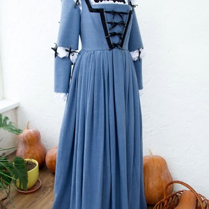 Blue Renaissance Gown Early XVI Century. Ren Faire Costume for - Etsy