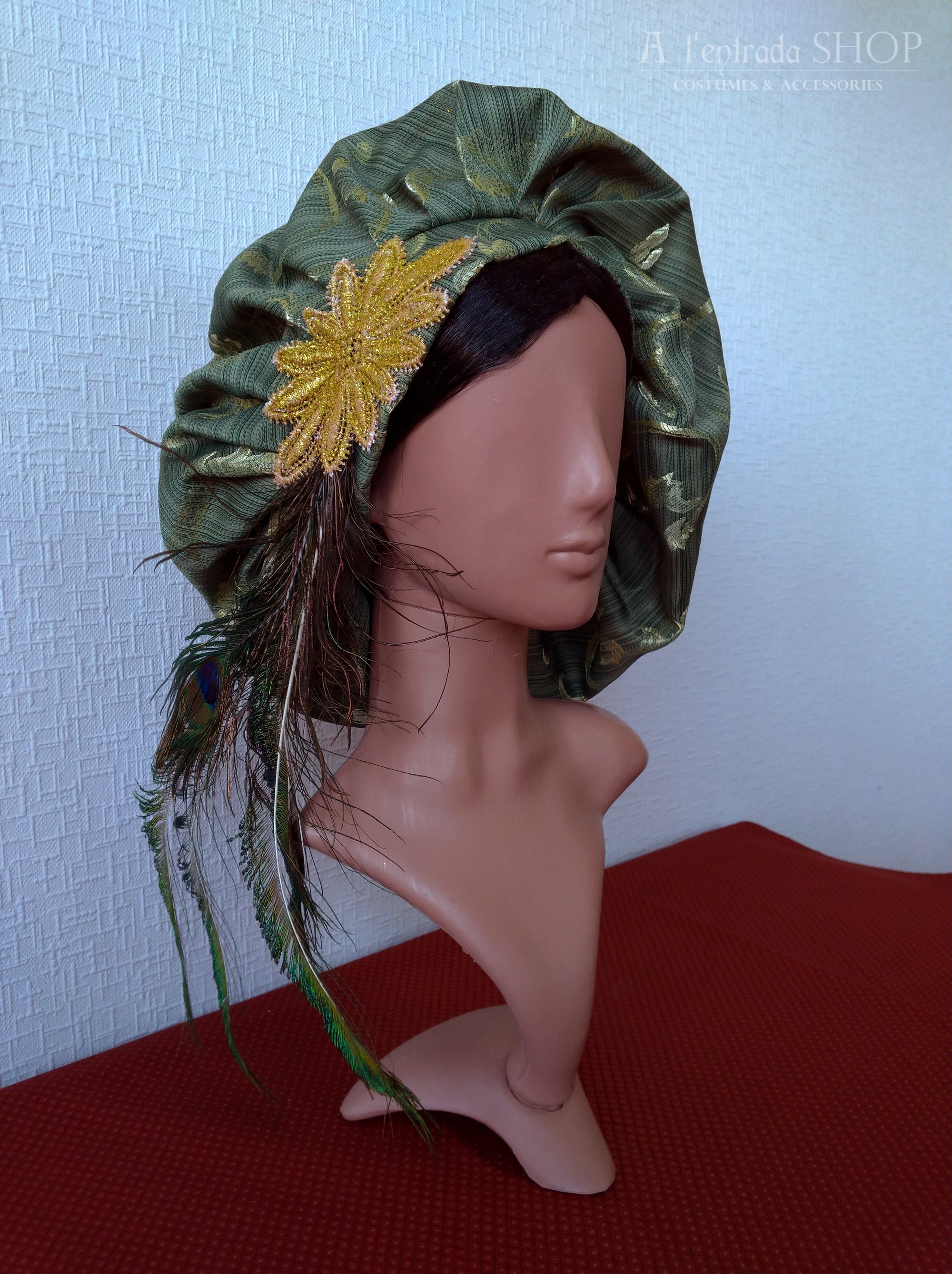 Renaissance Peacock Feather Beret: Elegant Tudor-style Medieval ...