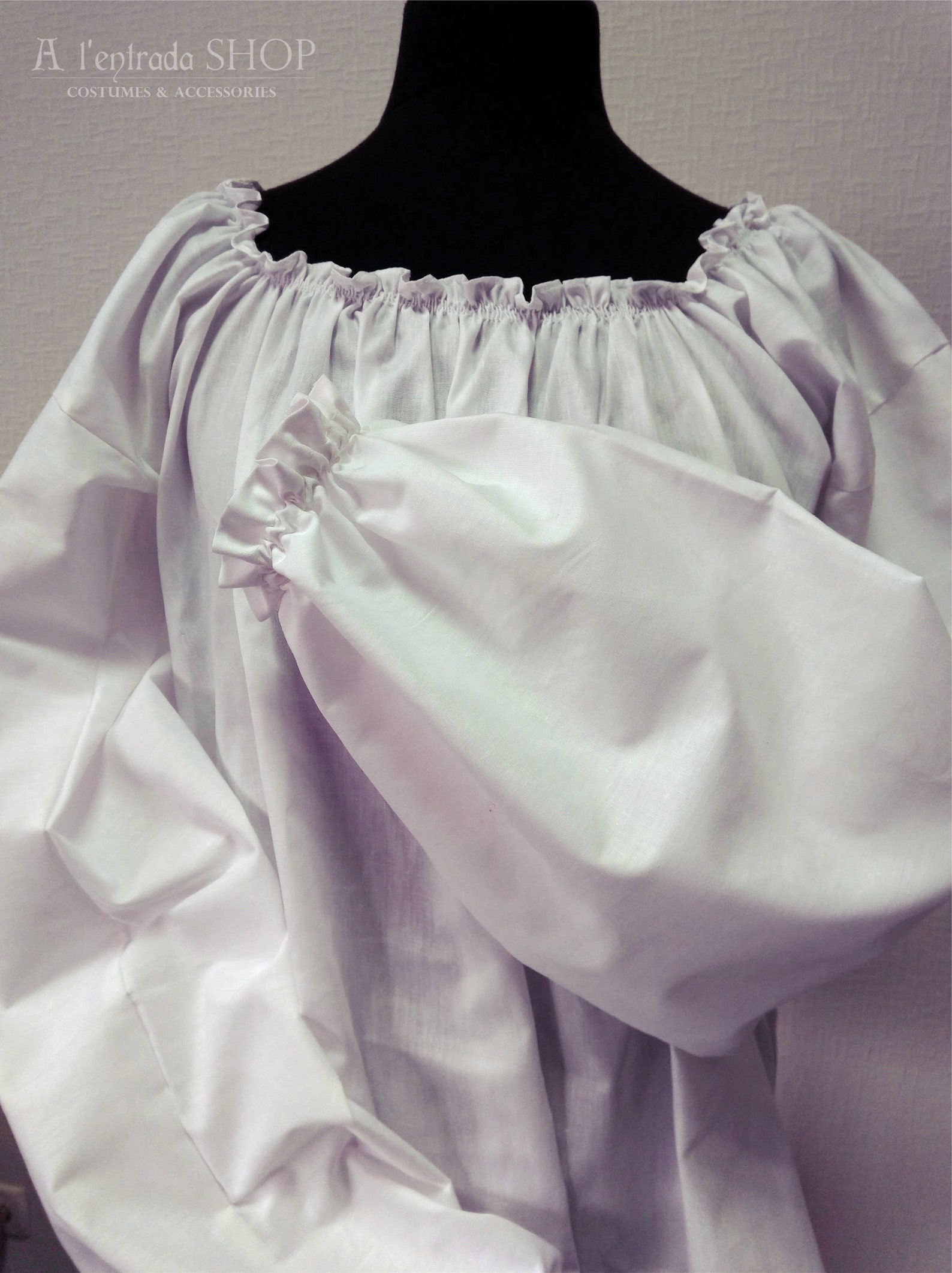 15th Century White Cotton Renaissance Chemise - Medieval Costume ...
