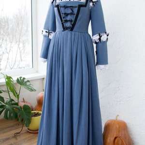 Blue Renaissance Gown Early XVI Century. Ren Faire Costume for Woman ...
