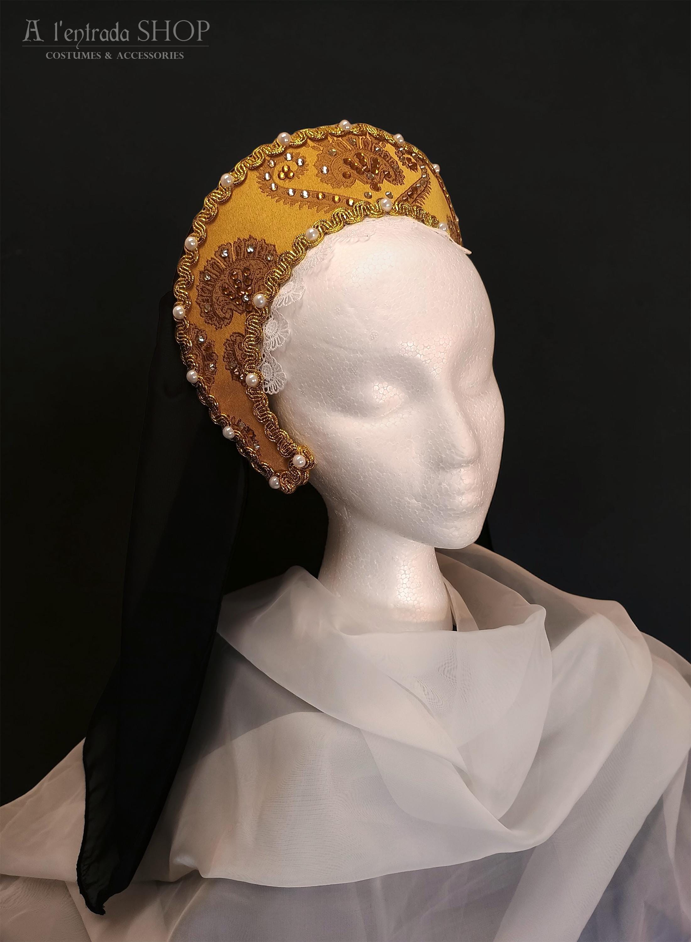 Renaissance French Hood Tudor Headpiece 16th Century Elizabethan ...
