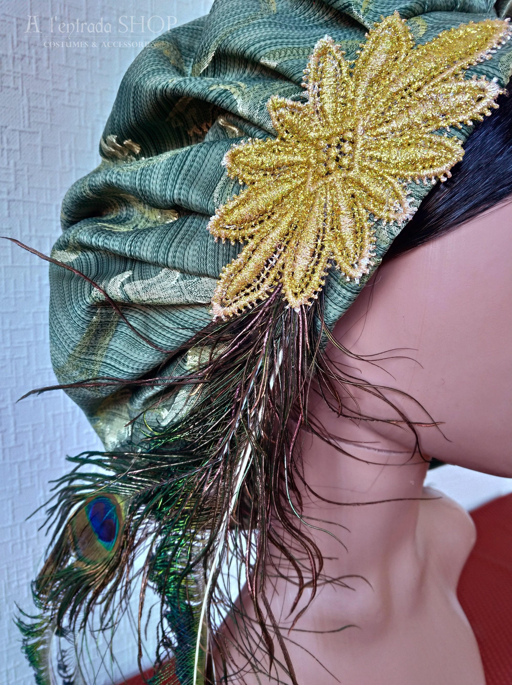 Renaissance Peacock Feather Beret: Elegant Tudor-style Medieval ...
