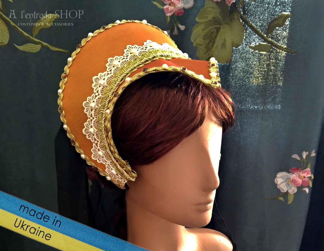 Renaissance Headpiece. 16th Century Headdress French Hood. - Etsy