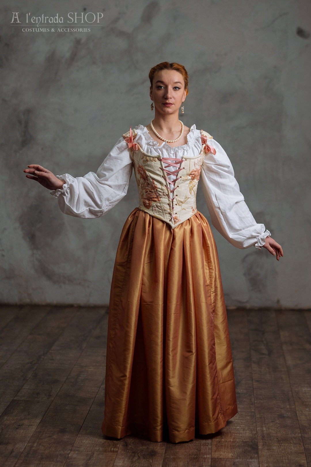 Elegant Rococo Baroque Renaissance Corset Costume for Ren Faire - Etsy