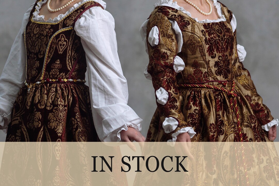 Reversible Red and Gold Renaissance Dress for Enchanted Events - Etsy